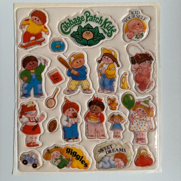 Cabbage Patch Kids | Other | Vintage Cabbage Patch Kids Puffy Stickers ...